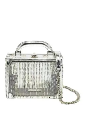 AREA Crystal-fringe Satchel Bag - Silver