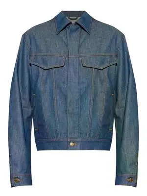 Moschino Contrast-stitch Denim Jacket - Blue