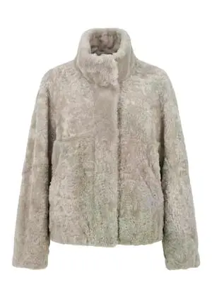 Brunello Cucinelli High-neck Jacket - Grey