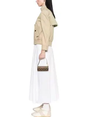 LOUIS VUITTON Damier Ebene Papillon Pochette Handbag - Brown