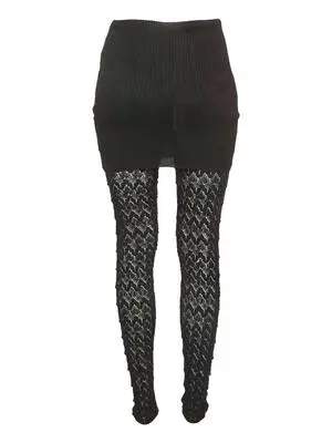 Missoni Stretch Knit Sheer Trousers - Black