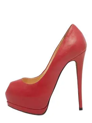 GIUSEPPE ZANOTTI Sharon Peep-toe Pumps - Red