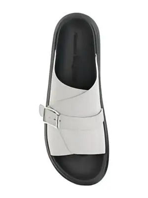 Alexander McQueen Buckle-fastening Leather Sandals - Grey
