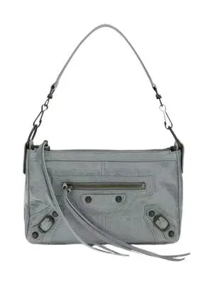 Balenciaga Mini Le City Moto Shoulder Bag - Blue