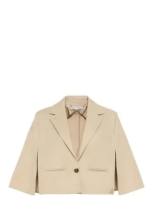 Max Mara Cotton Gabardine Water-repellent Cape - Grey