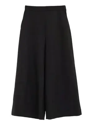 Chloé Wide-leg Cropped Trousers - Black