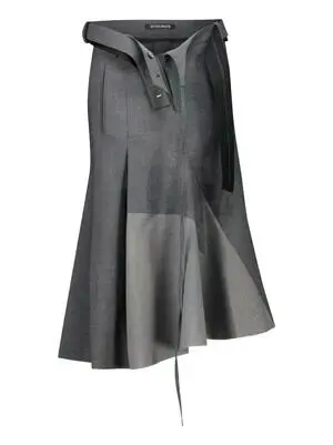 Ottolinger Strapped Asymmetric-hem Skirt - Grey