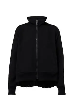 Sacai Paneled Zip-up Sweatshirt - Black