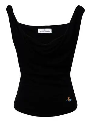 VIVIENNE WESTWOOD Anna Ribbed-knit Tank Top - Black