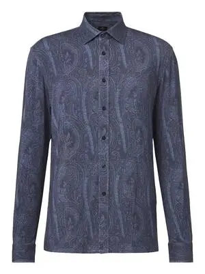 Etro Paisley Jersey Shirt - Blue