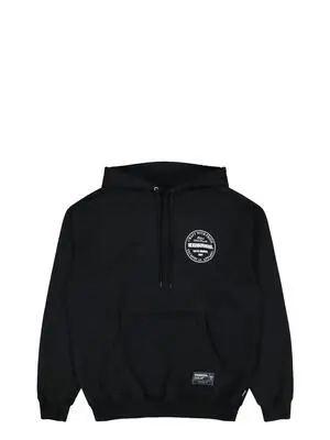 NEIGHBORHOOD Logo Print Drawstring Hoodie - Black