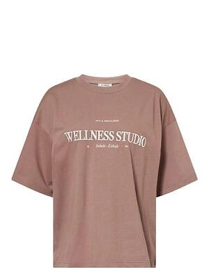 4TH & RECKLESS Wellness Studio" Graphic Cotton T-shirt - Brwn