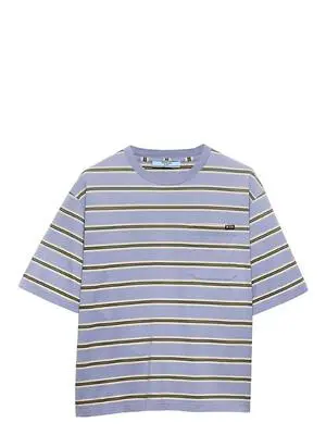 Prada Cotton-jersey Striped T-shirt - Light Blue