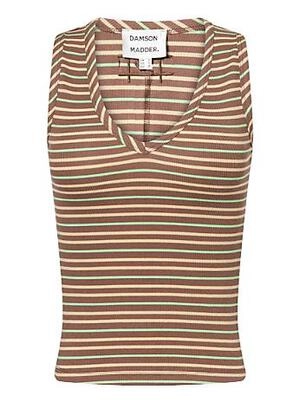 DAMSON MADDER Arlea Striped Cotton-blend Top - Multi
