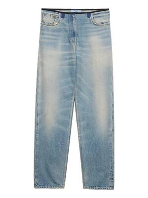 Prada Straight-leg Washed Denim Jeans - Blue