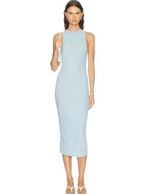 Wardrobe.NYC Ribbed Racer Dress - Cloud
