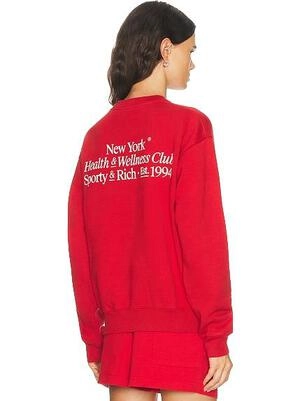 SPORTY & RICH Crewneck Sweatshirt - Ruby