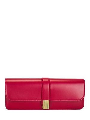 Khaite KHAITE Blake Clutch With Gold Tone Hardware Ruby