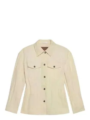 Helmut Lang Crushed Trucker Jacket - Neutrals