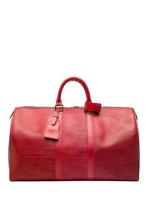 LOUIS VUITTON Epi Keepall 45 Travel Bag - Red