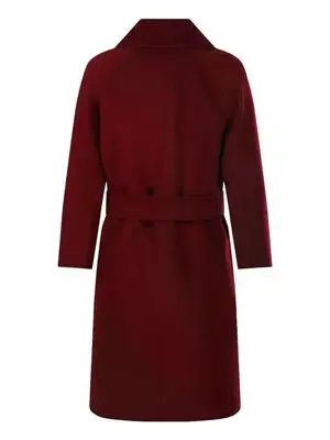 Max Mara Belted Notch-lapel Coat - Red