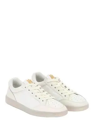 Amiri Blvd Logo Leather Sneakers - Neutrals