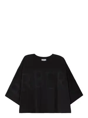 Burberry Logo Cotton-blend T-shirt - Black