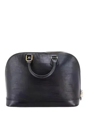 LOUIS VUITTON Vintage Alma Epi Leather Satchel - Black