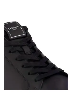 Balmain B-court Leather Sneakers - Black