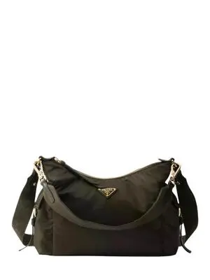 Prada Prada Re-Nylon And Leather Shoulder Bag Green