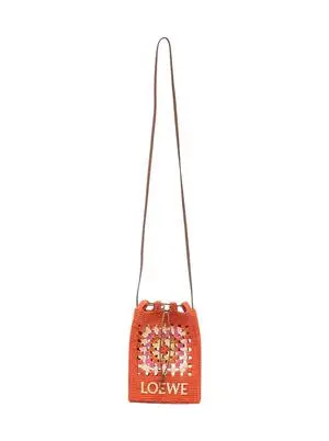 Loewe Crochet Cross Body Bag - Orange