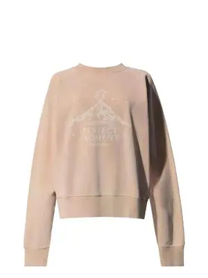 Perfect Moment Logo Cotton Sweatshirt - Neutrals