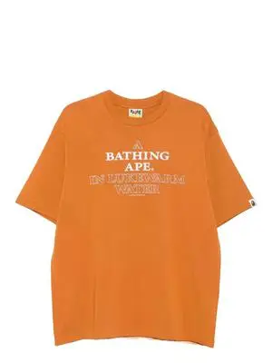 A BATHING APE Logo-print Short-sleeve T-shirt - Brown