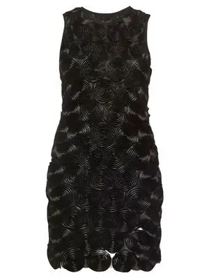 Burberry Sleeveless Mini Dress With Rose Detailing - Black
