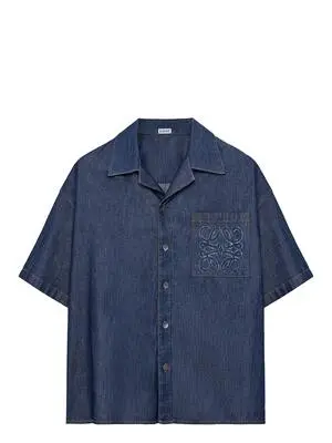 Loewe Chambray Short-sleeve Shirt - Blue