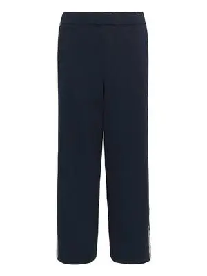 Commas Crochet Stripe Sweatpants - Navy