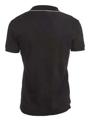 Emporio Armani Piqué Short-sleeve Polo Shirt - Black