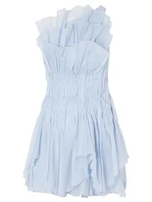 Aje Nisha One-shoulder Organza Mini Dress - Blue
