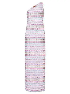 Missoni Asymmetric Chevron Sheer Cover Up - Multi