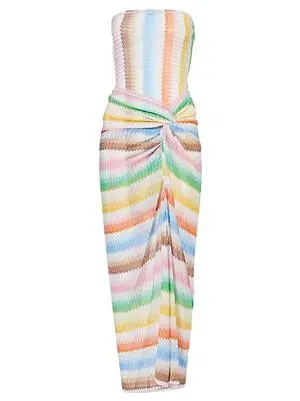 Missoni Bandeau Ruched Knitted Cover-up - Multi