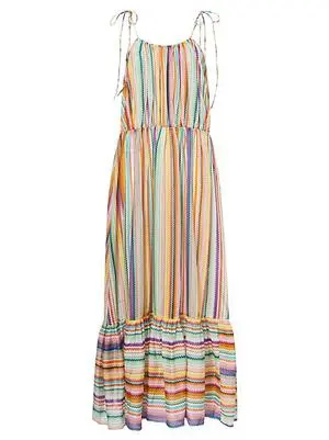Missoni Zig-zag Printed Cotton And Silk-blend Maxi Cover-up - Multi