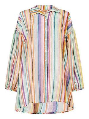 Missoni Zig-zag Cotton And Silk-blend Kaftan - Multi