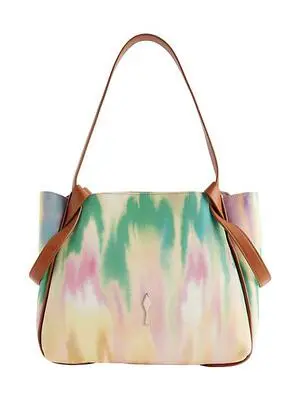 CHRISTIAN LOUBOUTIN Bettina Small Tie Dye Canvas Tote Bag - Multi/cuoio