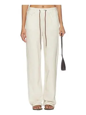 Rag & Bone Miramar Terry Drawcord Wide Leg Pant - Tan