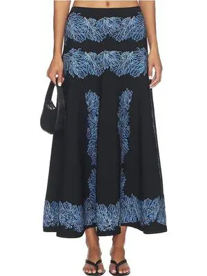 Ulla Johnson Alessia Knit Jacquard Skirt - Multi