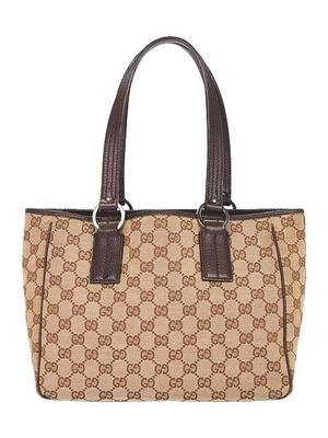 FWRD RENEW Gucci Gg Canvas Tote Bag - Brown