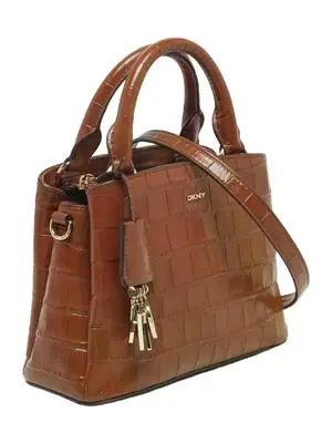 Dkny Paige Croc-embossed Leather Tote Bag - Brown