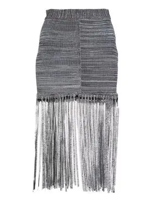 Chloé Fringed Knit Mini Skirt - Blue
