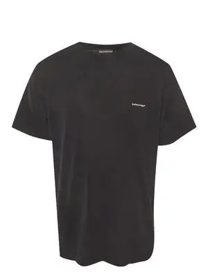 Balenciaga Logo-print Oversized T-shirt - Black
