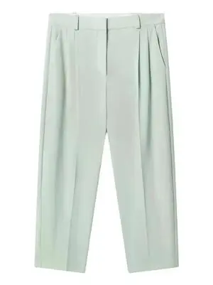 Stella McCartney Pleated Wool Trousers - Green